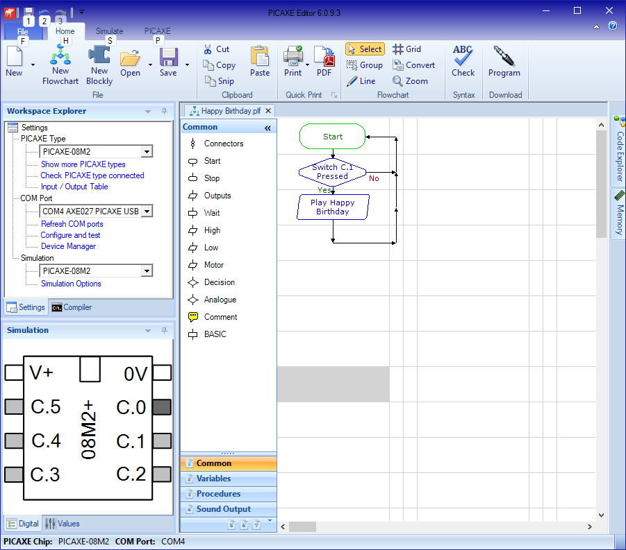 rOmV4 - Picaxe 03 Happy